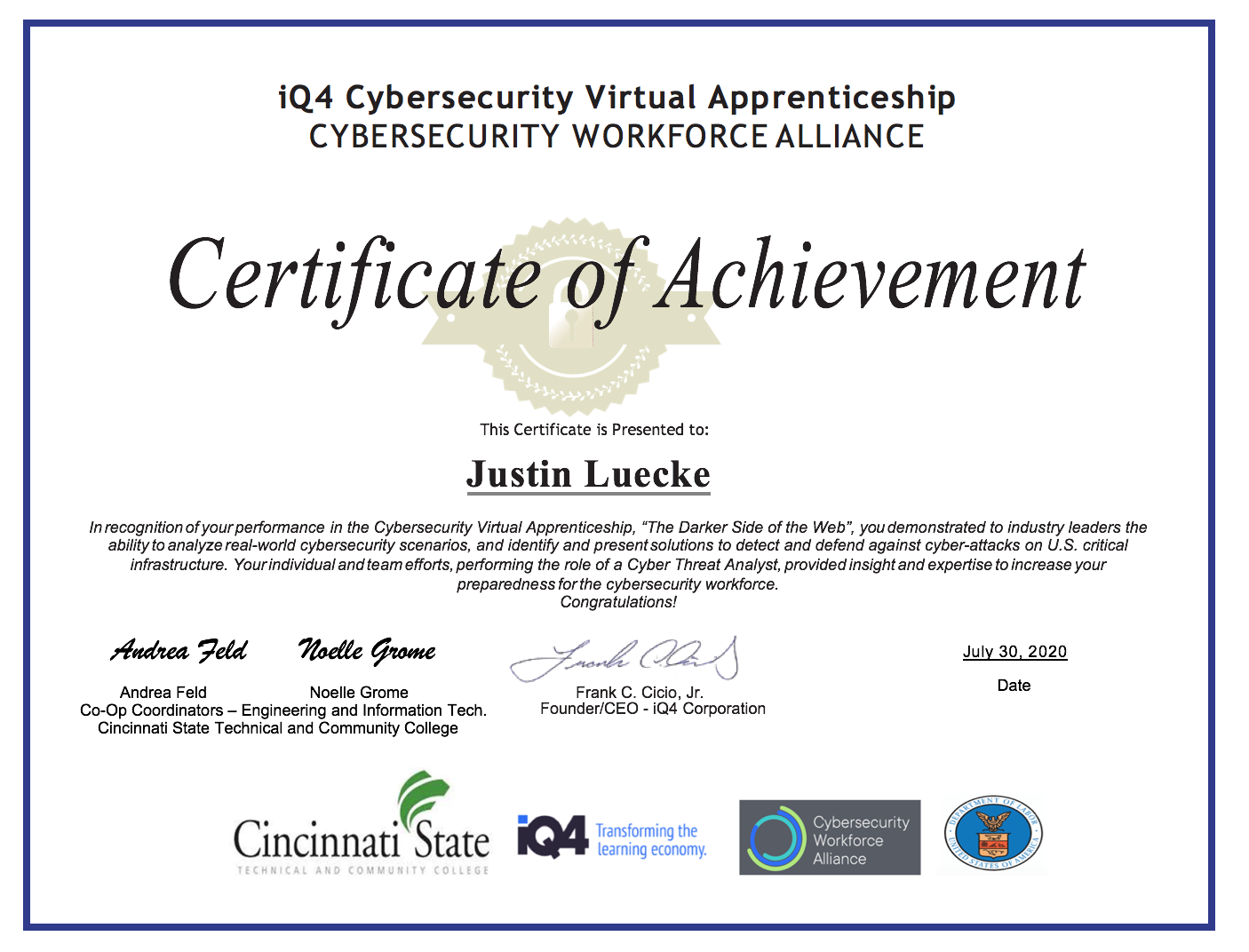 Justin Luecke - Network Engineer and Cybersecurity Analyst | LinkedIn
